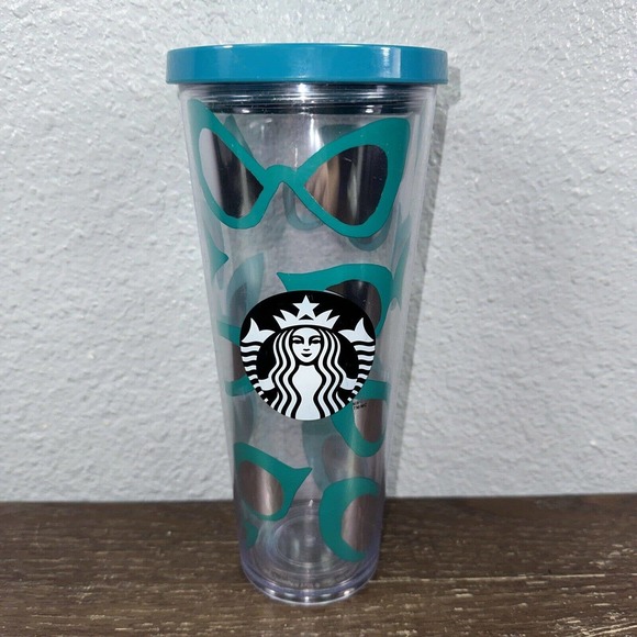 Starbucks | Kitchen | Starbucks Mirrored Cat Eye Sunglasses Teal Venti ...
